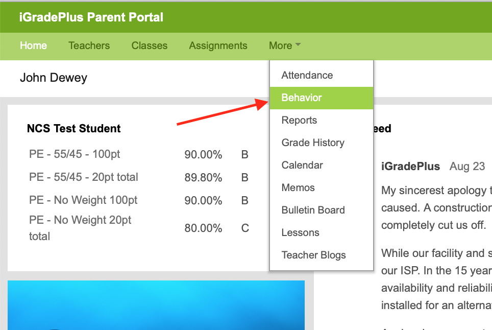 Checking Student Behavior | NCS Warriors